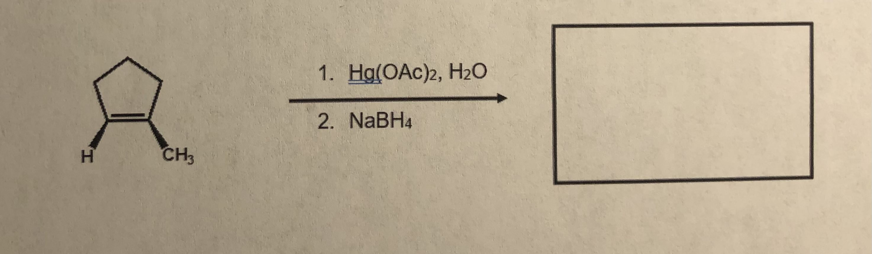 Solved 1. Hg(OAc)2,H2O 2. NaBH4 | Chegg.com