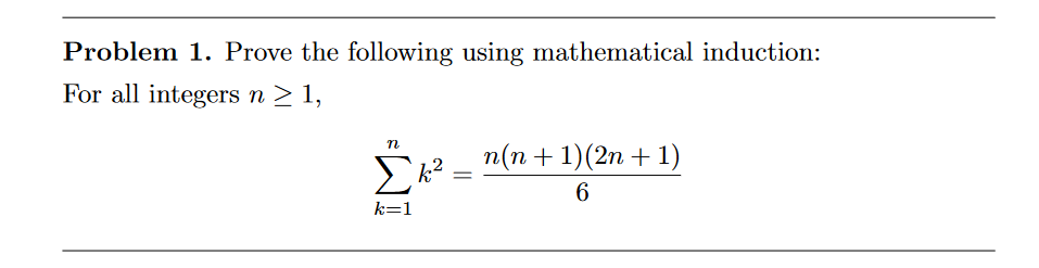 Solved Problem 1. Prove the following using mathematical | Chegg.com