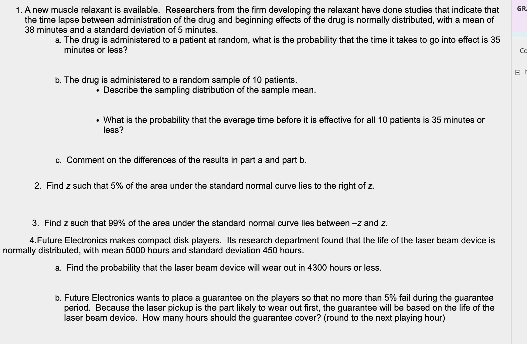 Solved A new muscle relaxant is available. Researchers from | Chegg.com