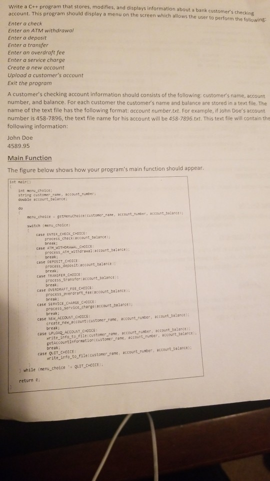 Solved Write a C++ program that stores, modifies, and | Chegg.com