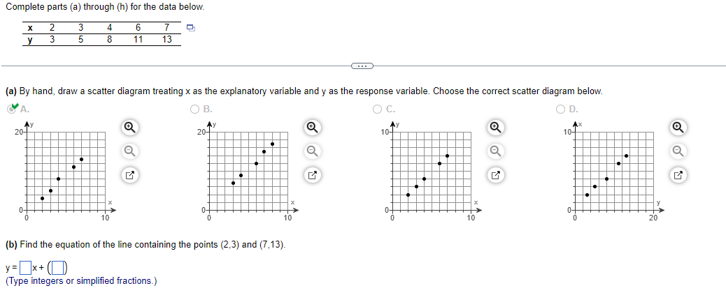 Solved Complete parts (a) through (h) for the data below. J | Chegg.com