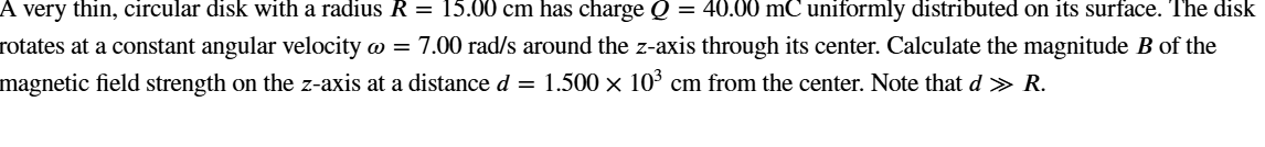 Solved A very thin, circular disk with a radius R=15.00cm | Chegg.com