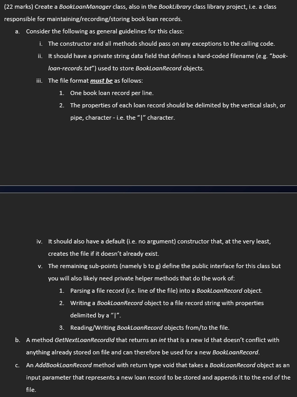 Solved Create a BookLoanRecord class, in the BookLibrary | Chegg.com