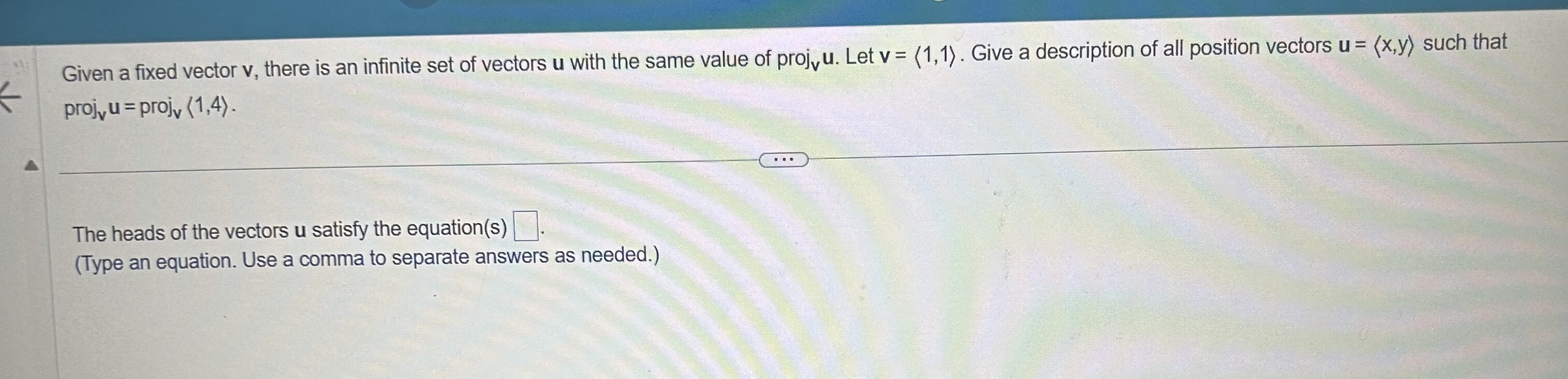 Solved Given a fixed vector v, there is an infinite set of | Chegg.com