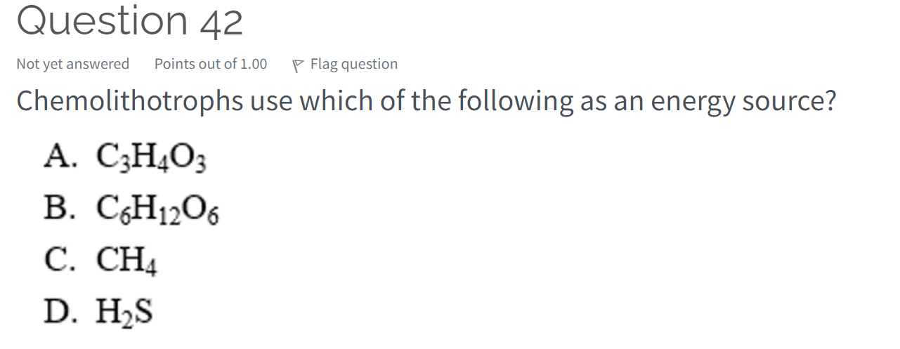 Solved Chemolithotrophs use which of the following as an | Chegg.com