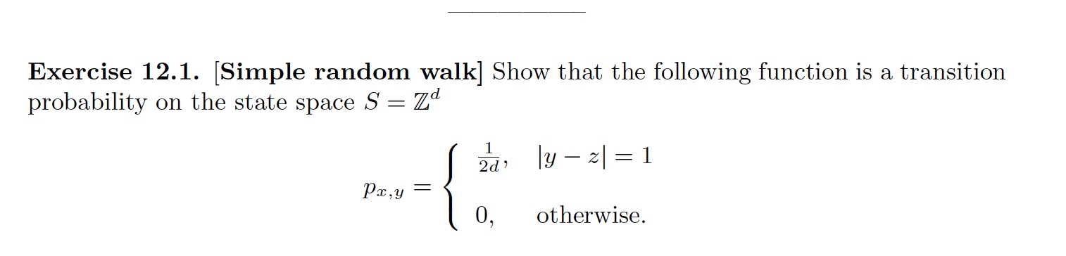Solved Exercise 12.1. [Simple random walk] Show that the | Chegg.com