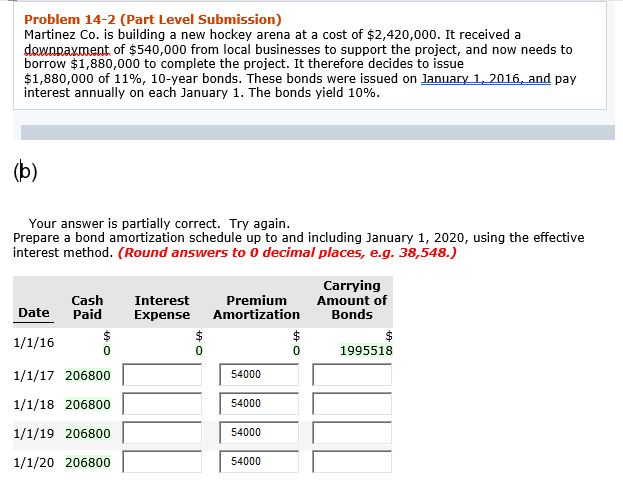 Solved Problem 14-2 (Part Level Submission) Martinez Co. is | Chegg.com