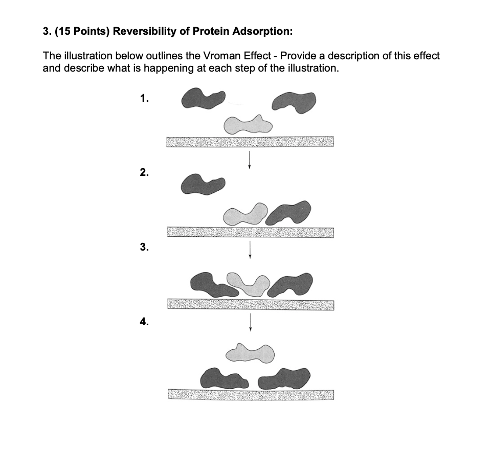 Solved 3. (15 Points) Reversibility of Protein Adsorption: | Chegg.com