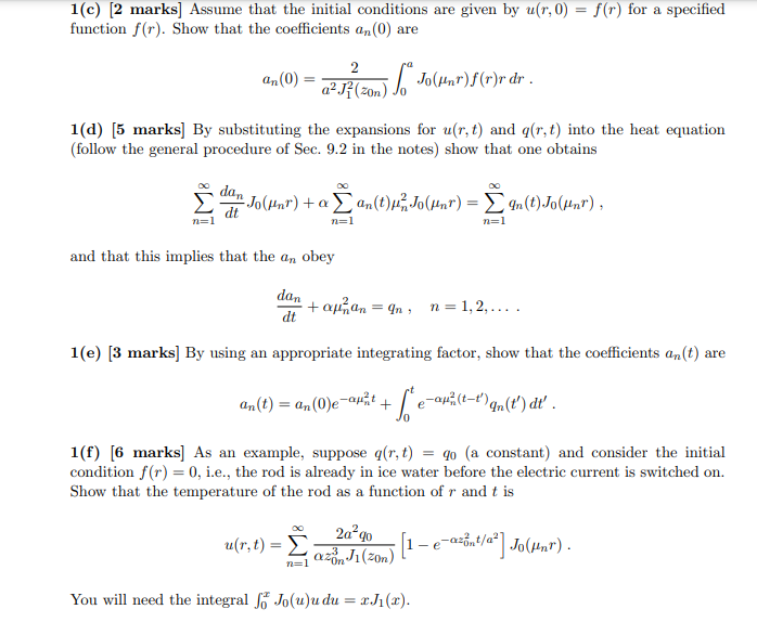 1(a) [2 marks] Following the general procedure in | Chegg.com