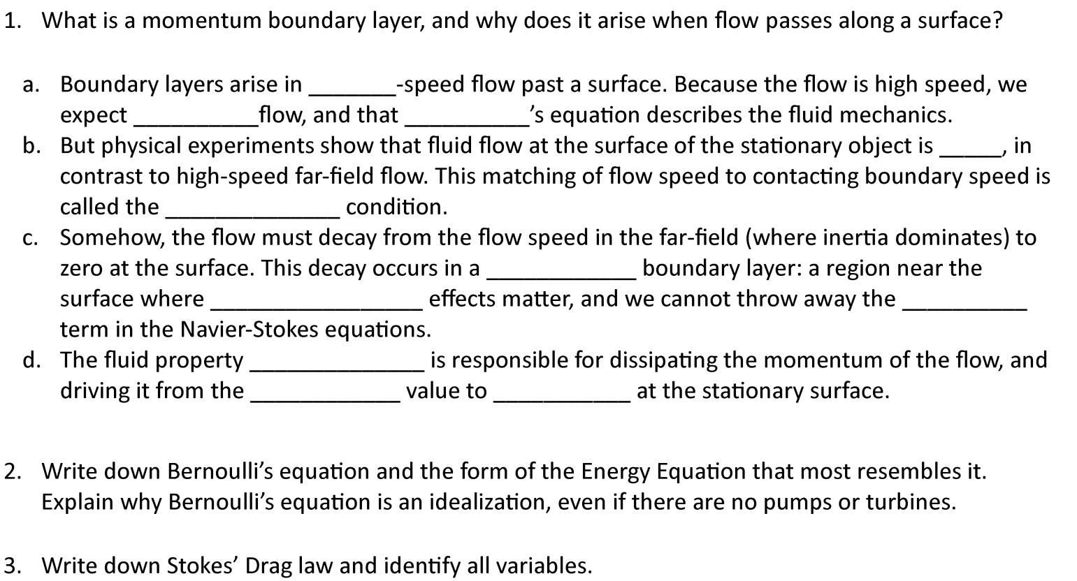 Solved 1. What is a momentum boundary layer, and why does it | Chegg.com