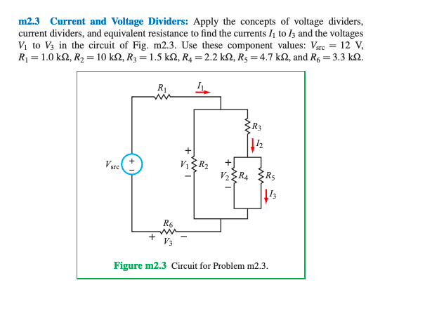Solved m2.3 Current and Voltage Dividers: Apply the concepts | Chegg.com