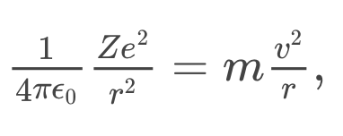 Solved E=−(4πϵ0)2(2ℏ2)mZ2e4n21n=1,2,3,…4πϵ01r2Ze2=mrv2mvr=nℏ | Chegg.com