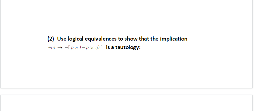 Solved use logical expressions to prove that the | Chegg.com