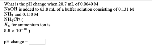 Solved You need to prepare a buffer solution from NaH2PO4 | Chegg.com