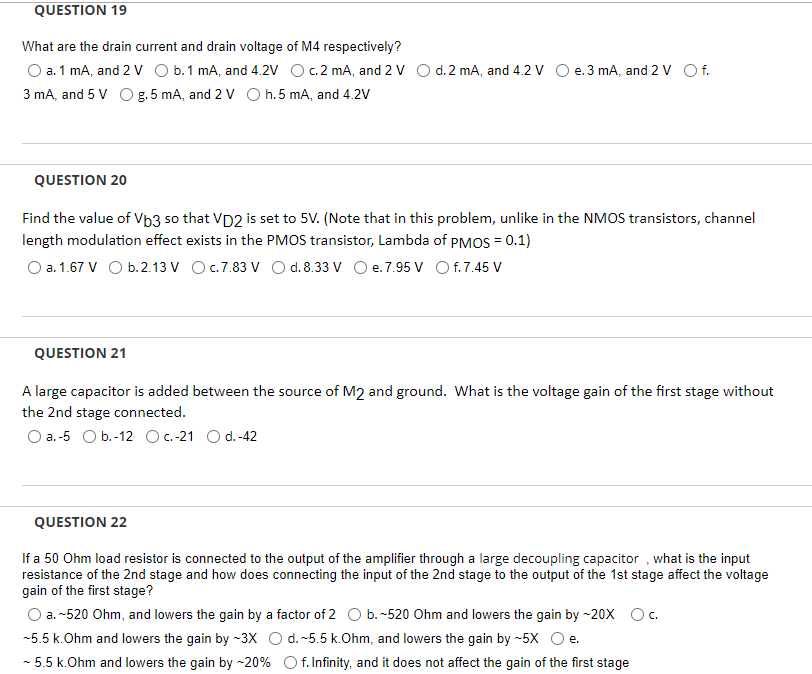 Solved In the 2-stage amplifier circuit below determine what | Chegg.com
