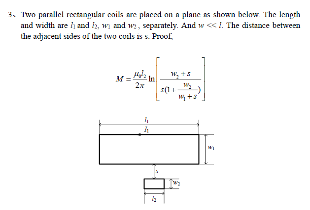 Solved 3. Two parallel rectangular coils are placed on a | Chegg.com