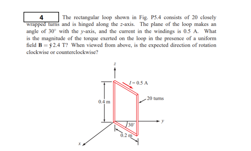 Solved 4 The rectangular loop shown in Fig. P5.4 consists of | Chegg.com