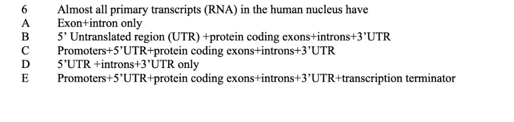 Solved Almost all primary transcripts (RNA) in the human | Chegg.com
