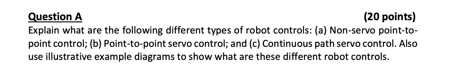 Solved Question A (20 points) Explain what are the following | Chegg.com