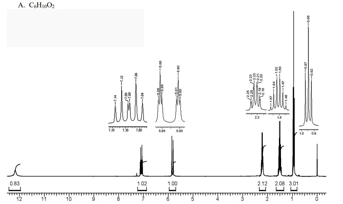 Solved 5. Assign a structure that is consistent with the 'H | Chegg.com