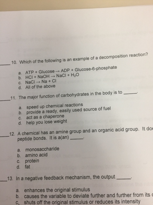 Solved Which of the following is an example of a | Chegg.com