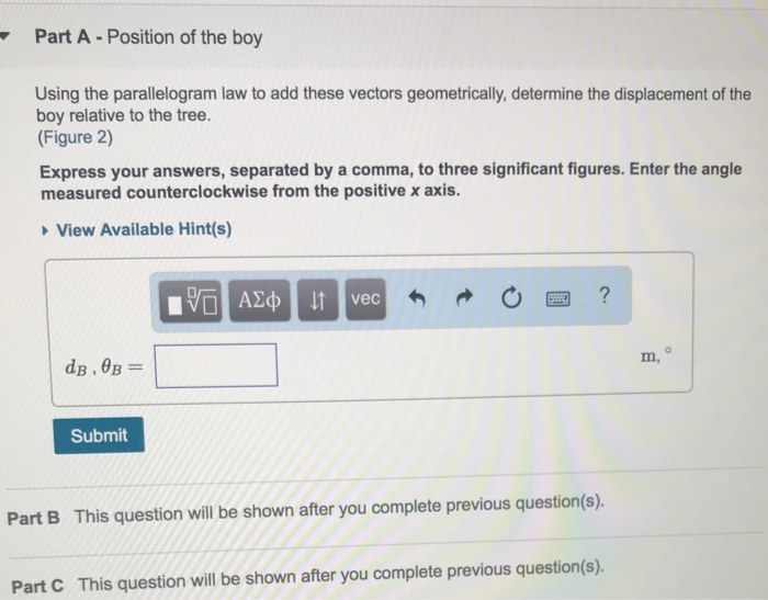 Solved Learning Goal: To be able to add and subtract vectors | Chegg.com