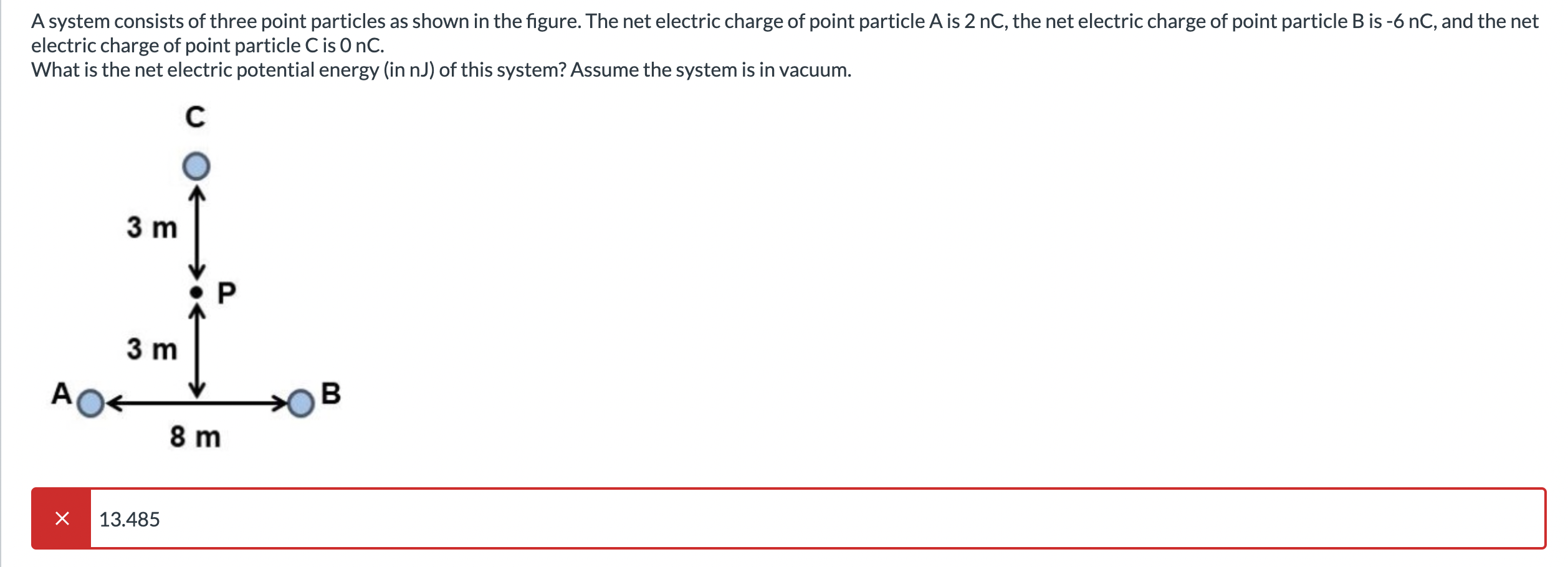 Solved A system consists of three point particles as shown | Chegg.com