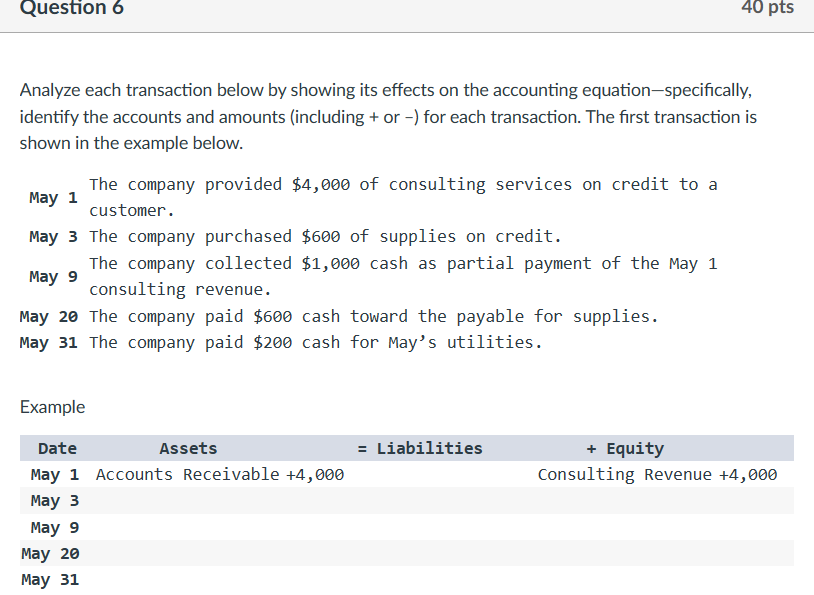 Solved Analyze each transaction below by showing its effects | Chegg.com