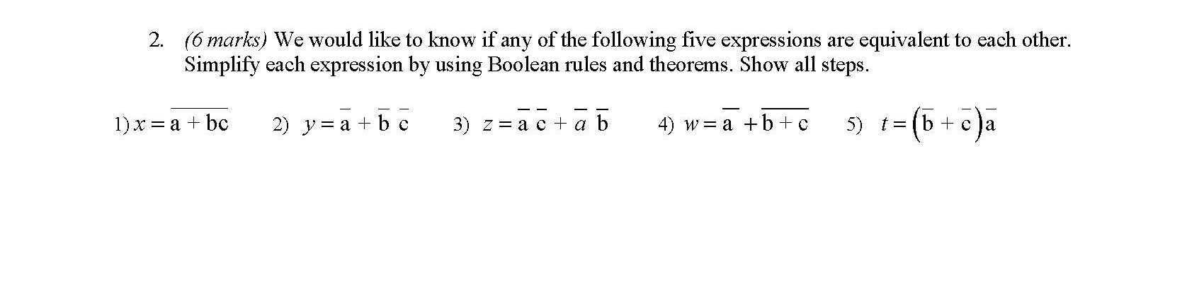 Solved 1. (4 marks) Without simplifying, create a truth | Chegg.com