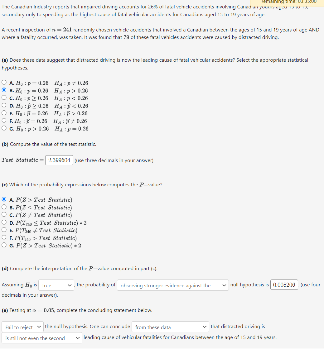 Solved secondary only to speeding as the highest cause of | Chegg.com