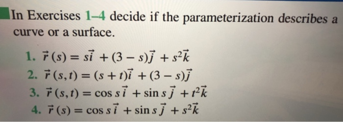 Solved Please help, 1. Decide if the parameterization | Chegg.com