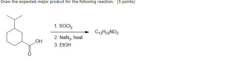 Solved Draw the expected major product for the following | Chegg.com