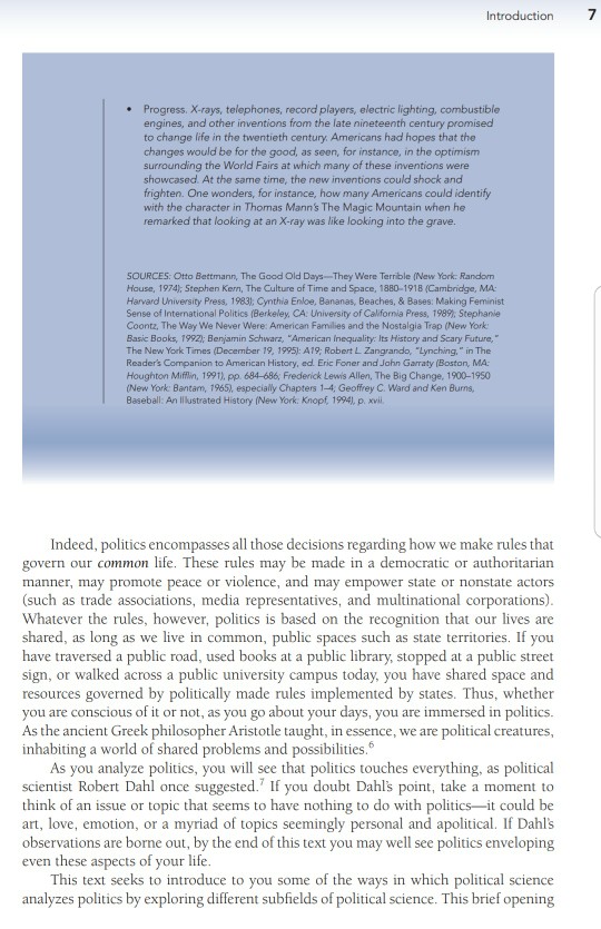 In the book "Analyzing Politics- An Introduction to | Chegg.com
