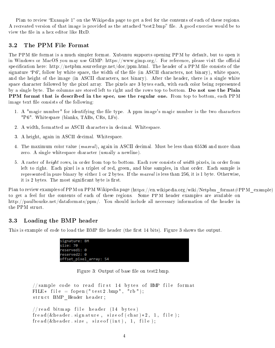 C Program Help C Program That Loads An Image File