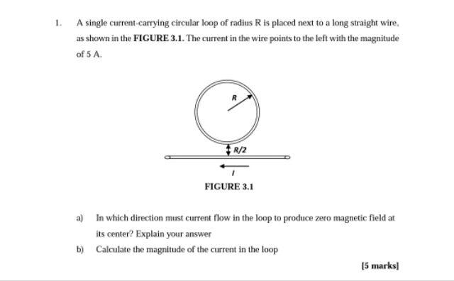 Solved A single current-carrying circular loop of radius R | Chegg.com