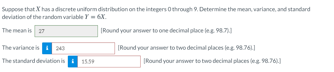 Solved Suppose that X has a discrete uniform distribution on | Chegg.com