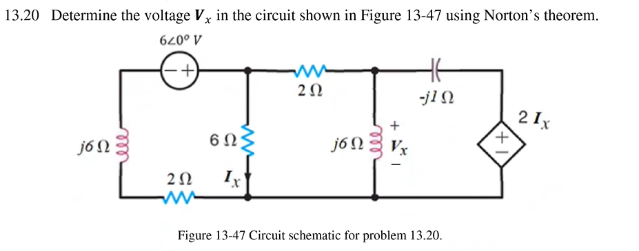 Solved 3.20 Determine the voltage Vx in the circuit shown in | Chegg.com