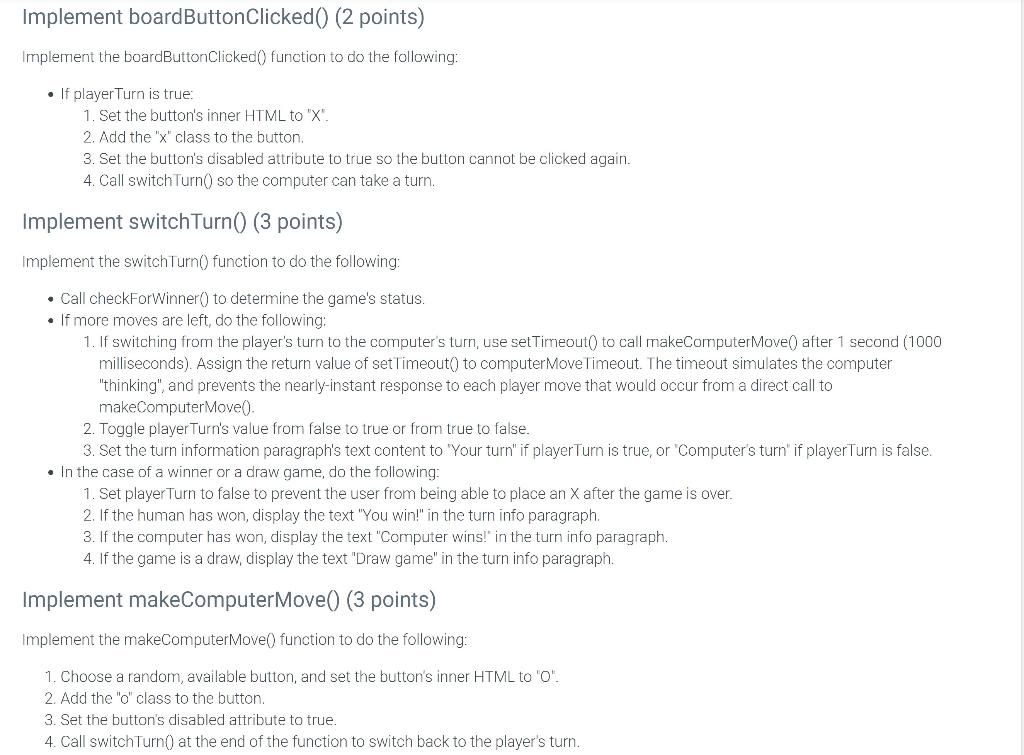 Solved 7.16 LAB: JavaScript Tic-Tac-Toe In this lab, you | Chegg.com