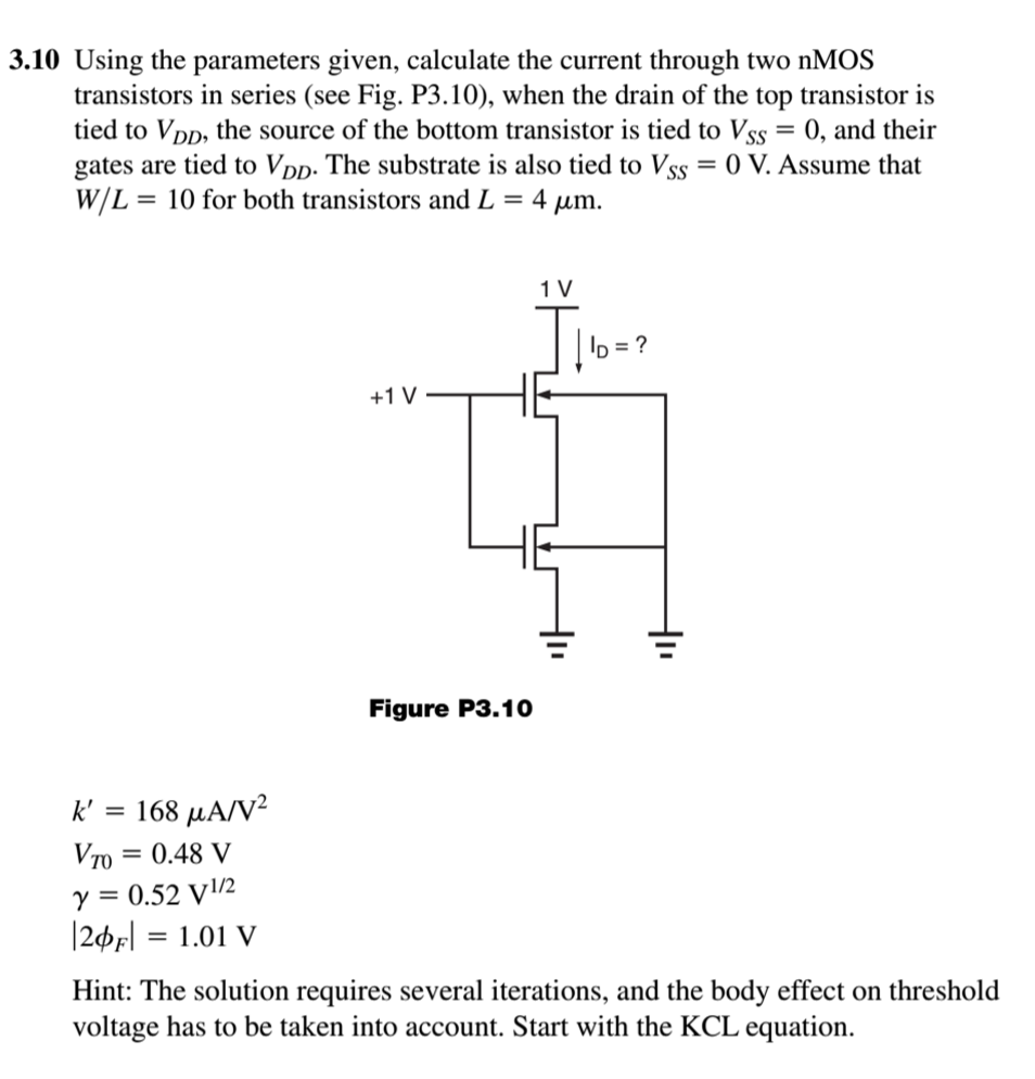 Solved 3 10 Using The Parameters Given Calculate The