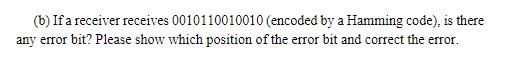 Solved a 2. (a) Find the codeword of this dataword 101010010 | Chegg.com