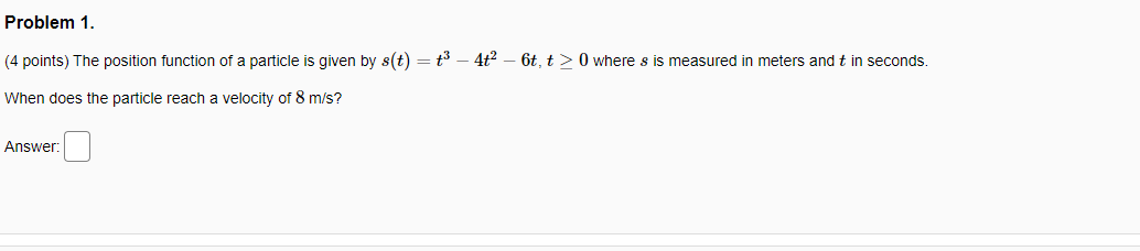 Solved The position function of a particle is given by | Chegg.com