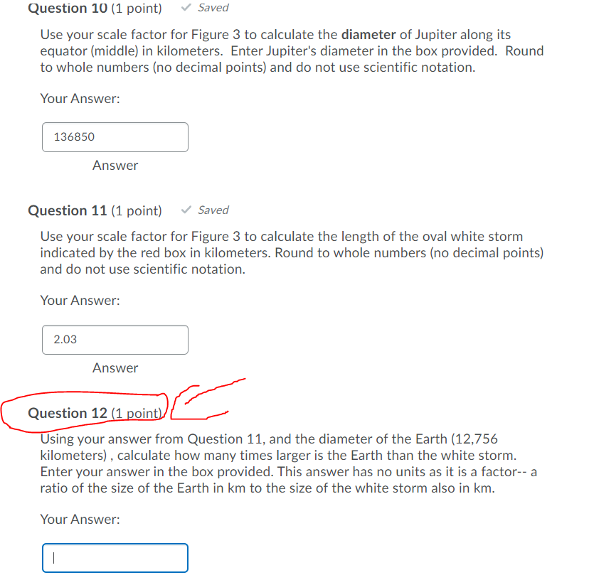 Solved Question 10 (1 point) Saved Use your scale factor for | Chegg.com