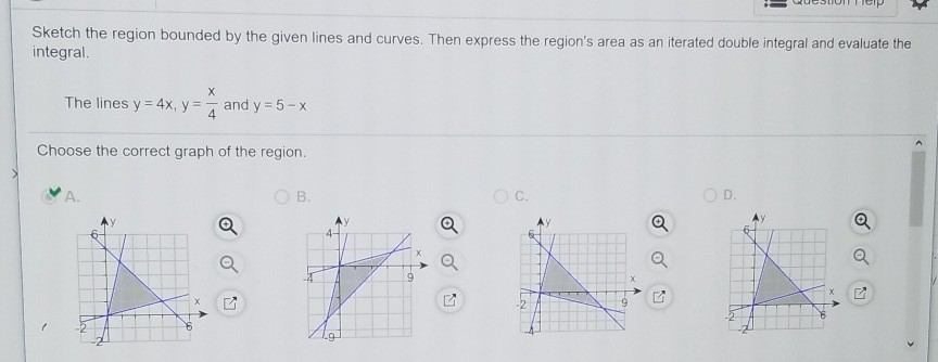 Solved Sketch the region bounded by the given lines and | Chegg.com