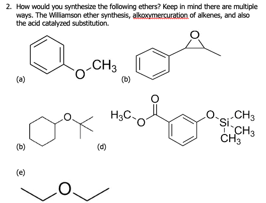 Acid Catalyzed Ether Synthesis