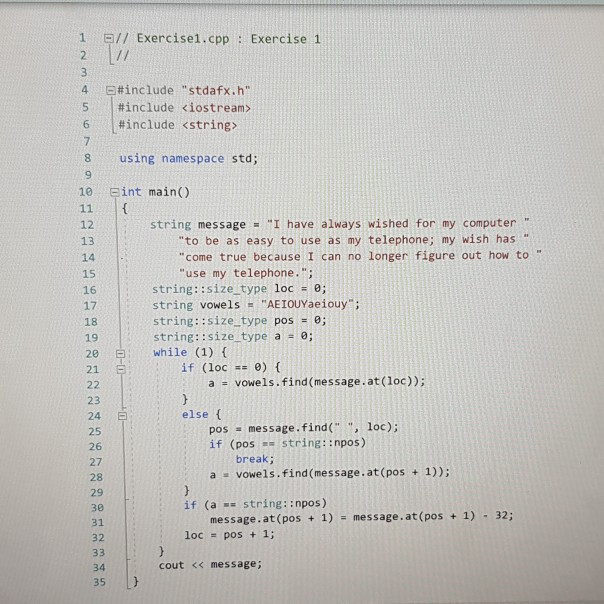 Solved 1 // Exercise1.cpp : Exercise 1 177 4 #include | Chegg.com