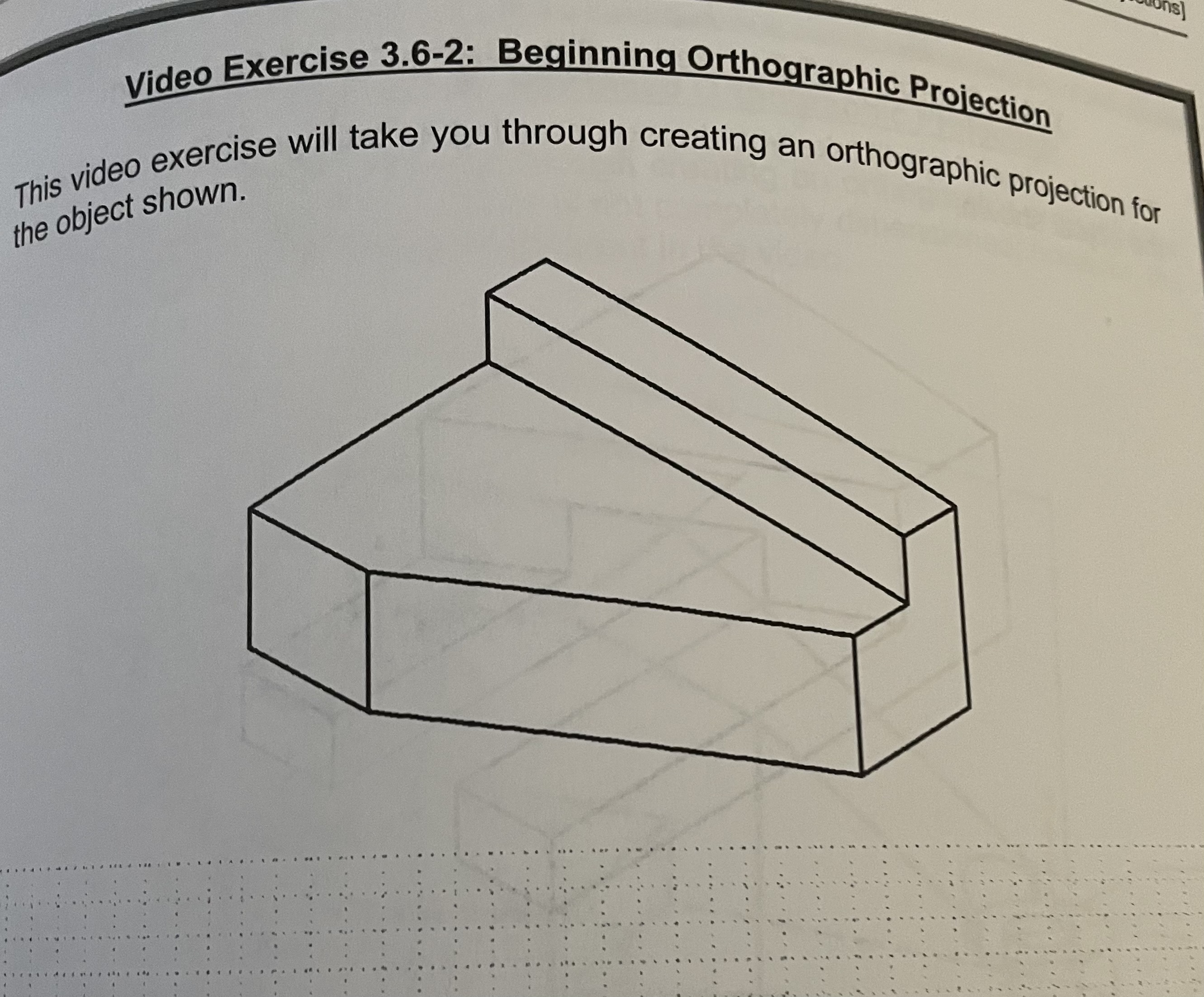 Video Exercise 3.6-2: Beginning Orthographic | Chegg.com