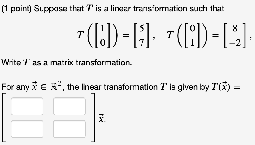 Solved (1 point) Let f:R? → R be defined by f((x, y)) = 3y – | Chegg.com