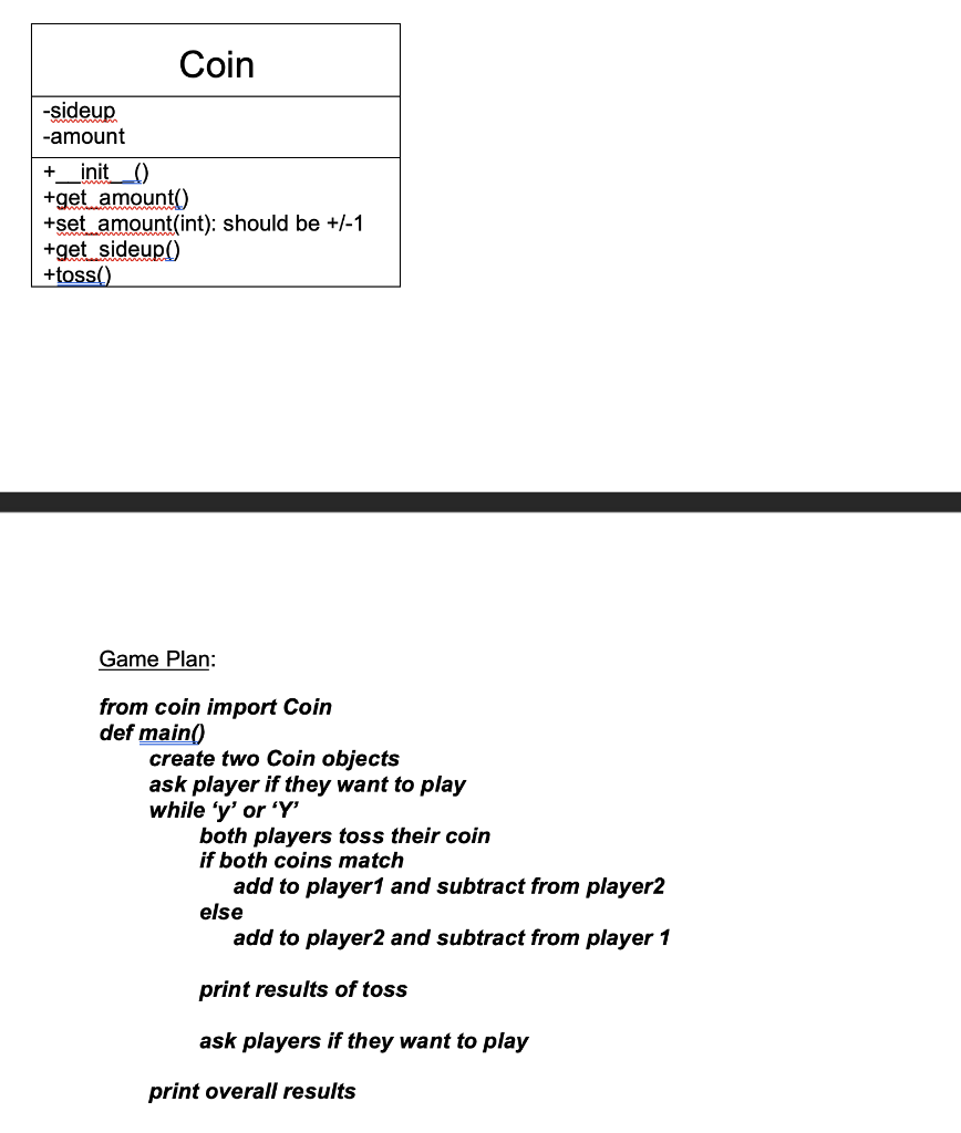 Solved Match Coins: Create a coin toss game with two | Chegg.com