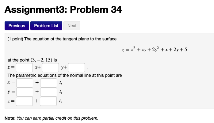 Solved Assignment3: Problem 34 Previous Problem List Next (1 | Chegg.com