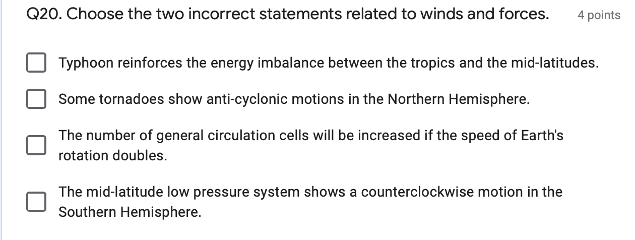 Solved Q20. Choose the two incorrect statements related to | Chegg.com